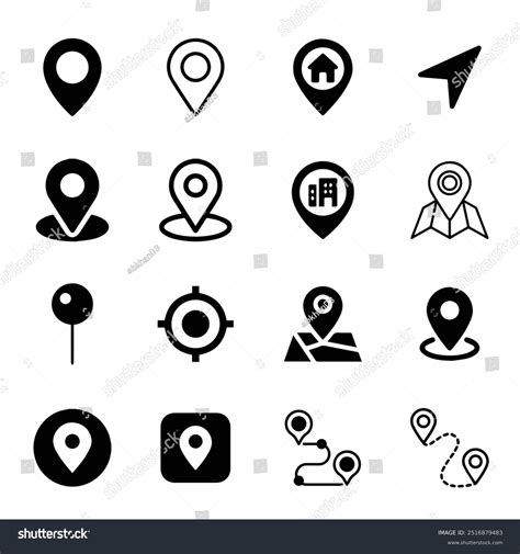 Location Pin Icons Pack Vector Stock Vector Royalty Free 2516879483 Shutterstock