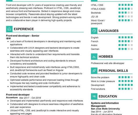 Front End Developer Cv Example In 2025 Resumekraft