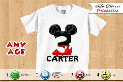 Mickey Mouse Inspired Iron On Printable Mickey Mouse By Sdbdirect 5