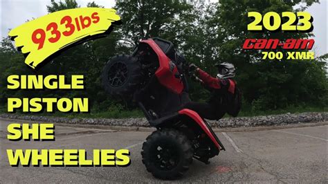 All New Can Am 700 Xmr 1st One To Wheelie The 700 Xmr Youtube