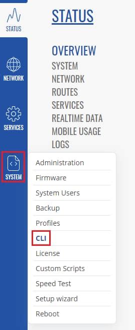 Command Line Interfaces RutOS Teltonika Networks Wiki