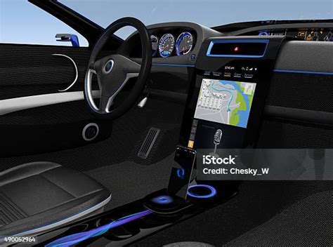 Eelectric 자동차모드 콘솔 Ui입니다 설계 및 맵 탐색 화면으로 계기판 차량 부분에 대한 스톡 사진 및 기타 이미지 계기판 차량 부분 차 컴퓨터 모니터