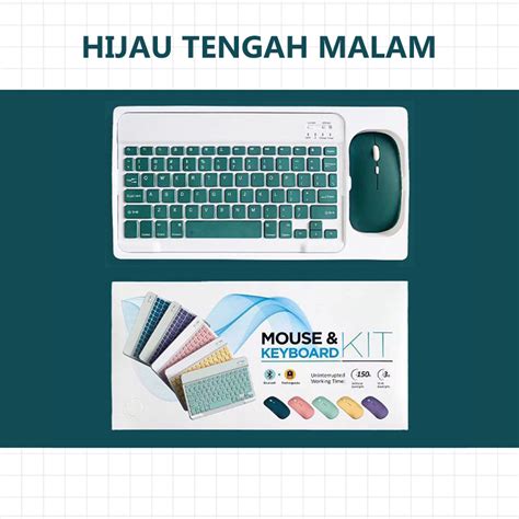 Jual Wireless Bluetooth Keyboard Mouse Combo Usb Office Silent Click Laptop Nirkabel Bluetooth