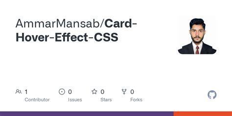 Github Ammarmansabcard Hover Effect Css