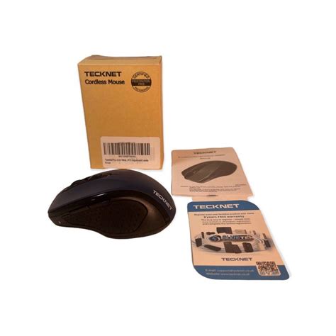 Tecknet Ergonomic Cordless Wireless Optical Blue Computer Mouse Scroll