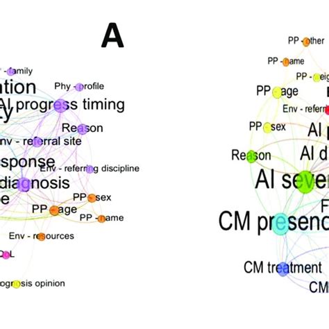 Network Analysis Graph Of Admitted Cases A And Refused Cases B