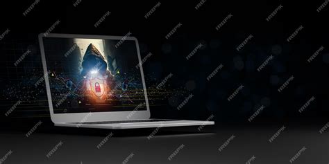 Premium Photo Cyber Security Internet And Networking Concept Digital Crime By An Anonymous