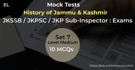 History Mock Test Set 7 JKSSB JKPSI Mock Tests