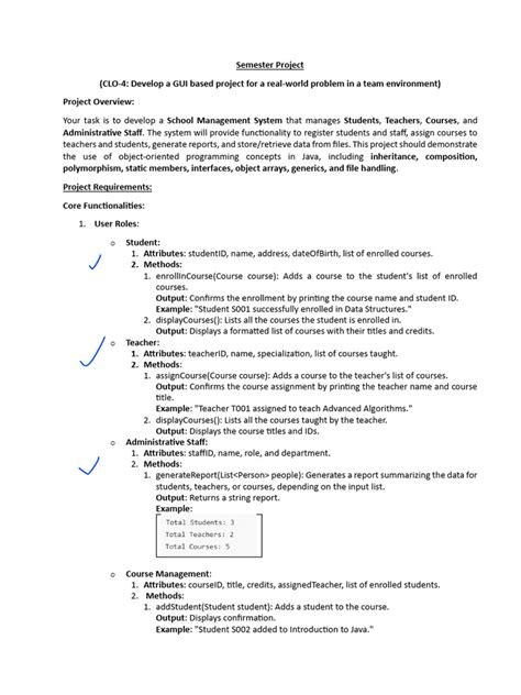 Semester Project Pdf Method Computer Programming Inheritance Object Oriented Programming