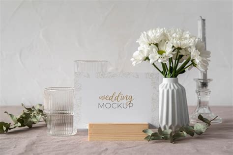 Premium PSD Wedding Table Display Mock Up