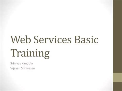 PPT Web Services Basic Training PowerPoint Presentation Free Download ID 2965601