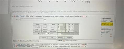 Solved Problem A Particle Of Mass M Is Subject To A Chegg Com