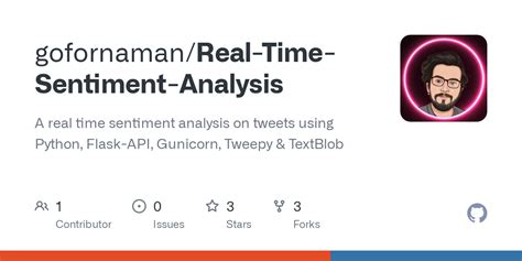 Github Gofornamanreal Time Sentiment Analysis A Real Time Sentiment