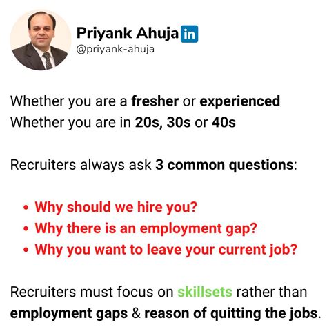 Priyank Ahuja On Linkedin Recruiters Must Focus On Skillsets Rather Than Employment Gaps