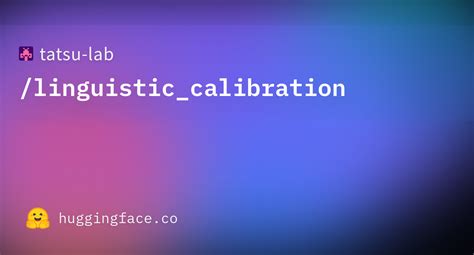 Tatsu Lab Linguistic Calibration At Main