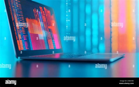 Vibrant 3d Of An Analytics Dashboard With Floating Data Elements And Visualizations Emerging