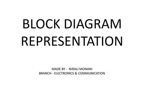 Block Diagram Representation Pptx