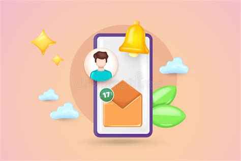 Mobile Smart Phone With Mail App Mail Service Concept Stock Vector Illustration Of Concept