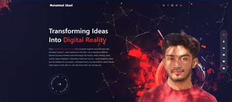 Muhammad Ubaid Nawaz Khan On Linkedin Nextjs Portfolio