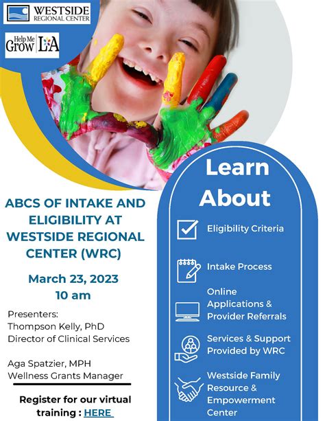 Abcs Of Intake Flyer Westside Regional Center