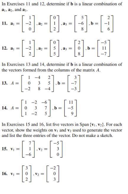 Solved In Exercises And Determine If B Is A Linear Chegg