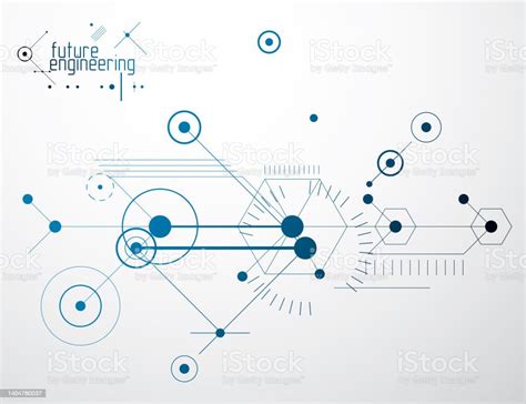 엔지니어링 기술 벡터 벽지 원과 라인으로 만든 기술 드로잉 추상적인 배경입니다 가상 이벤트에 대한 스톡 벡터 아트 및 기타 이미지 가상 이벤트 가상현실 개선 Istock