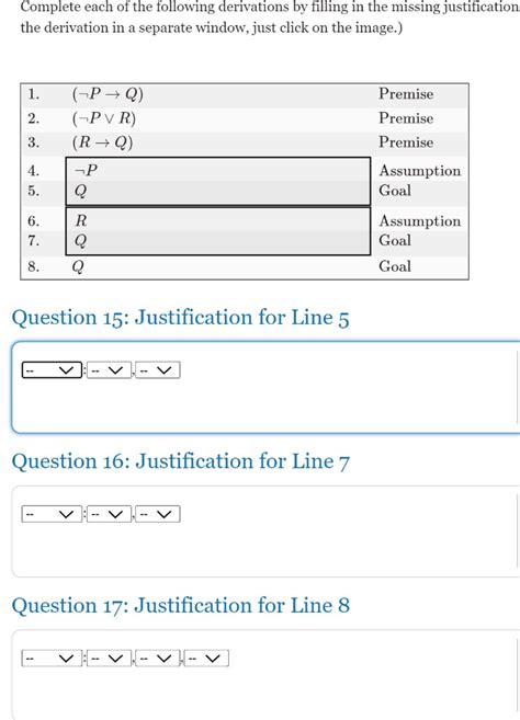 Solved Complete Each Of The Following Derivations By Filling