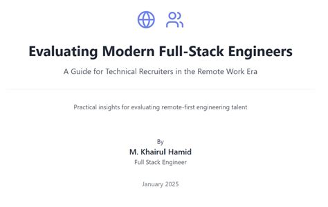 Evaluating Modern Full Stack Engineers A Guide For Technical