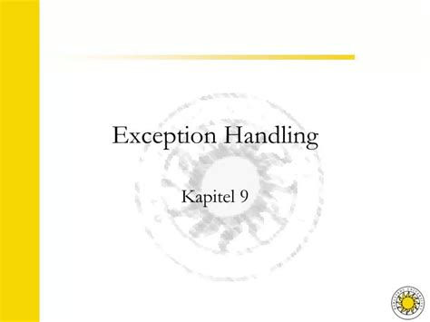 PPT Exception Handling PowerPoint Presentation Free Download ID
