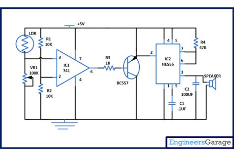 Simple Intruder Alarm Circuit Diagram