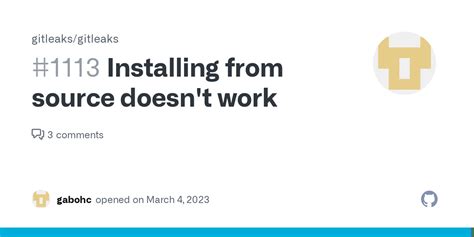 Installing From Source Doesn T Work Issue Gitleaks Gitleaks GitHub