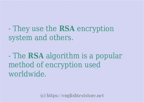 Rsa Use In Sentences Englishteststore Blog
