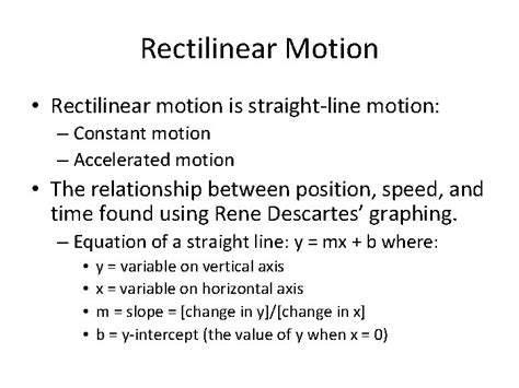 Rectilinear Motion Galileos Study Of Motion Posited That