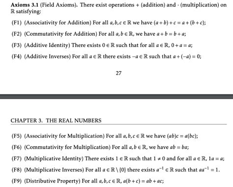 Solved Axioms 3 1 Field Axioms There Exist Operations