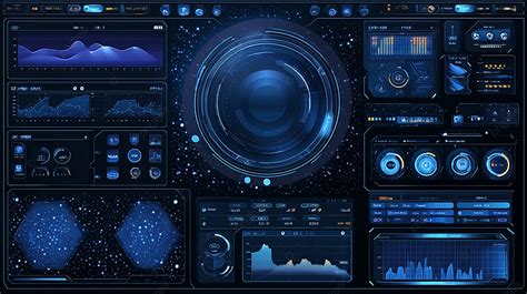 비즈니스 앱용 Hud Ui 배경 교육 푸른 배경 일러스트 및 사진 무료 다운로드 Pngtree