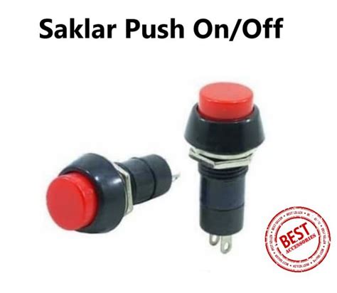 Push On Off TOGGLE Button Switch Saklar Tombol Bulat Warna 2 Kaki PIN Lazada Indonesia