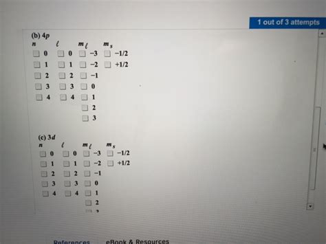 solved give all the possible values of the four quantum