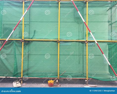 Scaffolding And Protective Net Stock Image Image Of Protective Nets 113961255