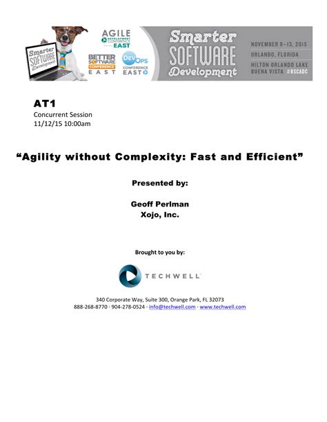 Agility Without Complexity Fast And Efficient Pdf