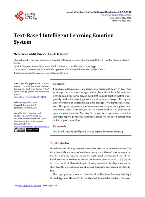 pdf text based intelligent learning emotion system