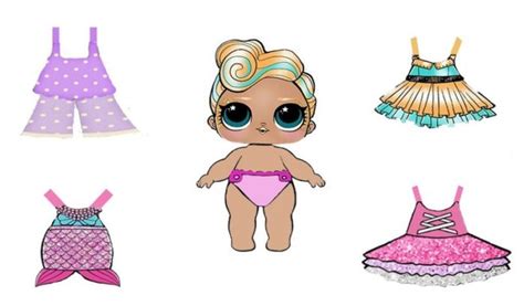 Бумажные куклы лол шаблоны для вырезания распечатать с одеждой бумажный дом Куклы Лол из