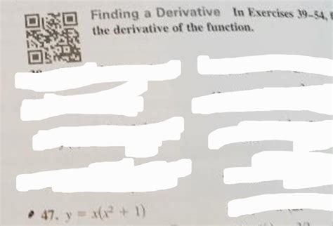 Solved Finding A Derivative In Exercises 39 54 The