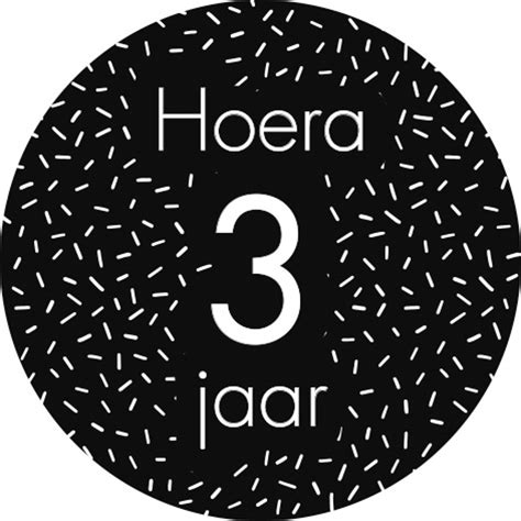 Hoera 3 Jaar Set Van 10 Stickers Lintjes And Pakjes