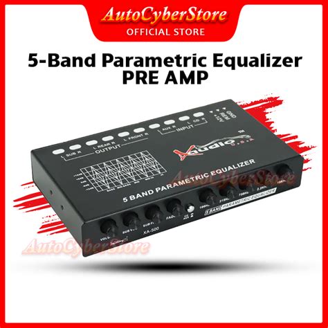 5 BAND PARAMETRIC EQUALIZER WITH SUBWOOFER AND CD AUX SELECTOR SWITCH CAR AUDIO EQUALIZER PRE
