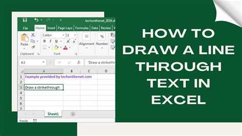 How To Draw A Line Through Text In Excel Earn And Excel