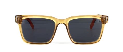 Edward Scotts Brendan Crystal Brown Rectangular Sunglasses