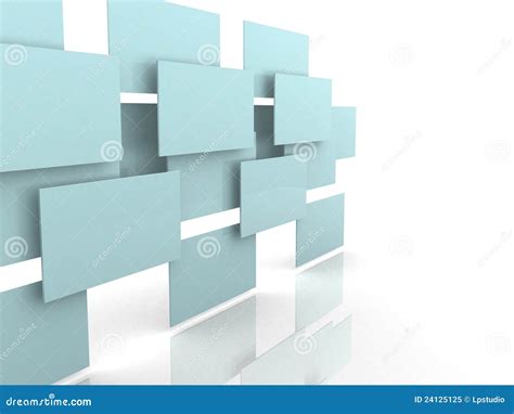3d Overlapping Rectangles Over A White Background Royalty Free Stock