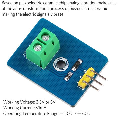 Diy Kit 33v5v Ceramic Piezo Vibration Sensor Module Analog Controller