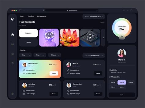 Tutorial Dashboard 🌚dark By Izmahsa For Bolddreams On Dribbble