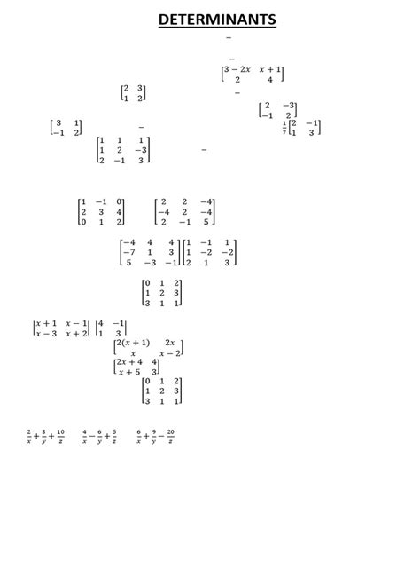 Determinants Assignment Pdf Matrix Mathematics Teaching Methods And Materials